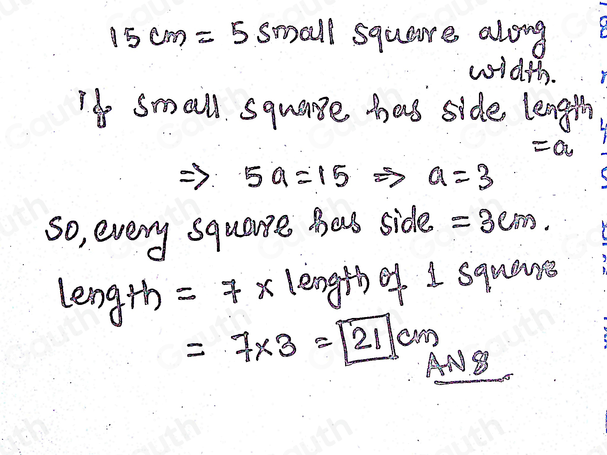 Solved: The diagram shows ten identical squares inside a rectangle. The ...