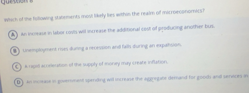Solved: Which of the following statements most likely lies within the ...