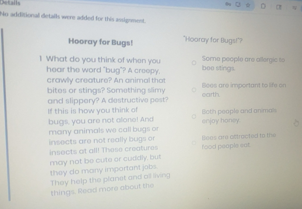 Solved: Details No additional details were added for this assignment ...