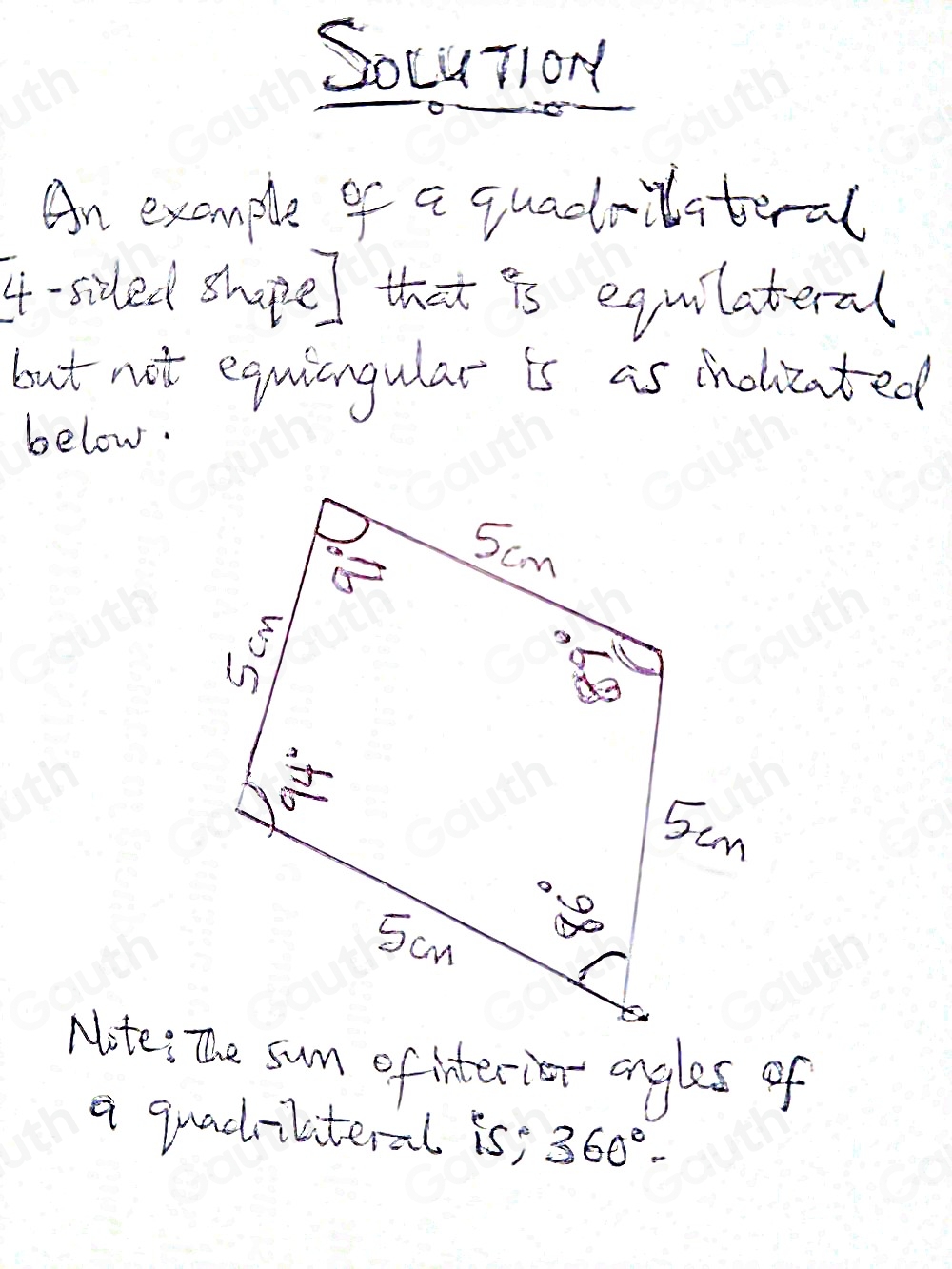 Solved: If a polygon is equilateral, its sides are congruent. If a ...