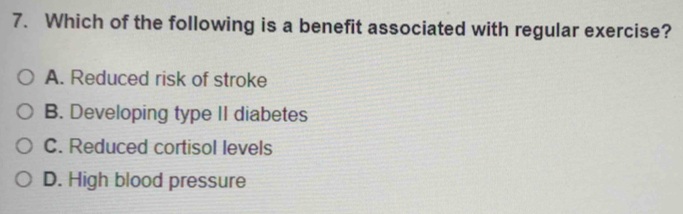 Solved: Which of the following is a benefit associated with regular ...