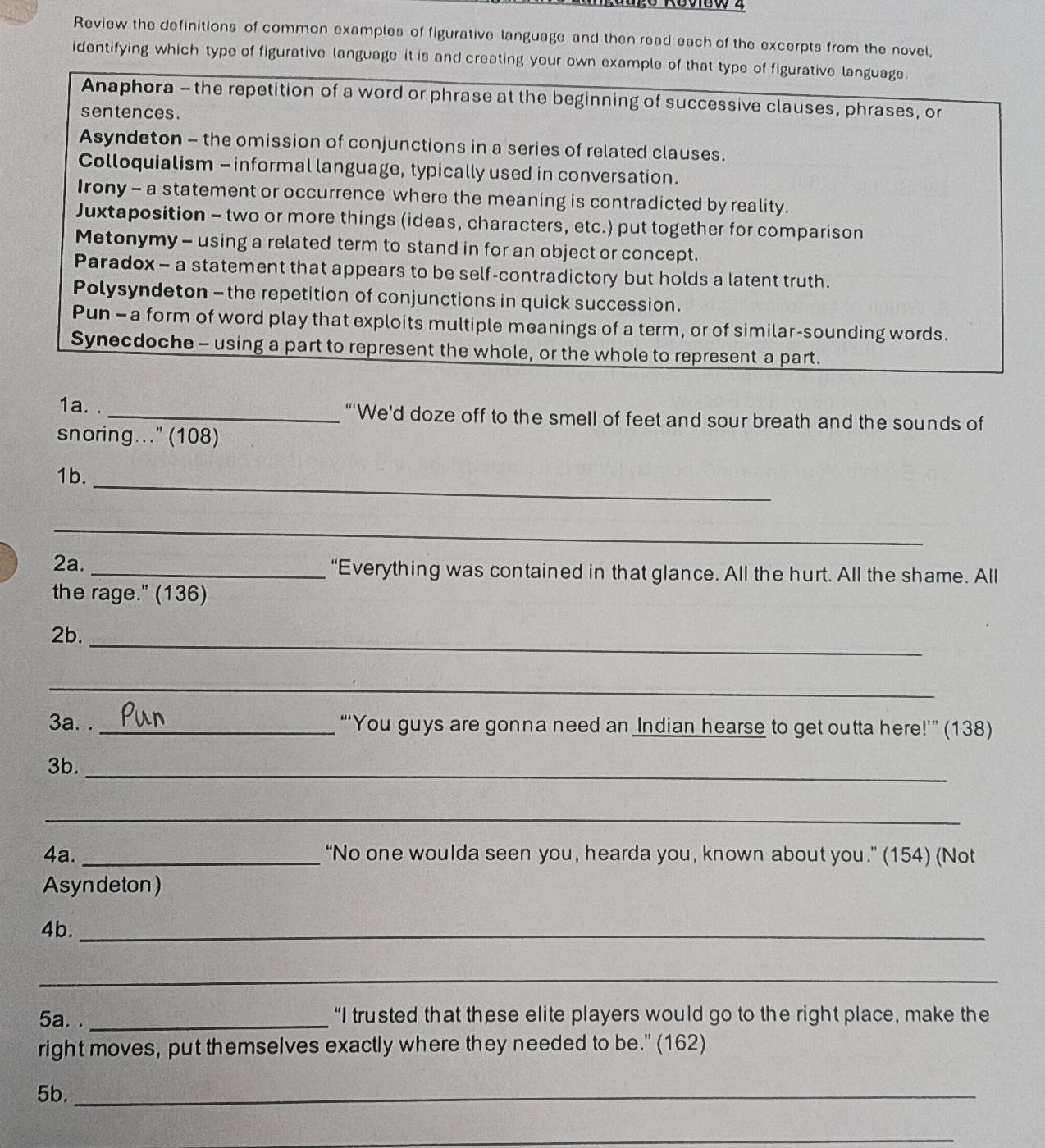 Solved: Review the definitions of common examples of figurative ...