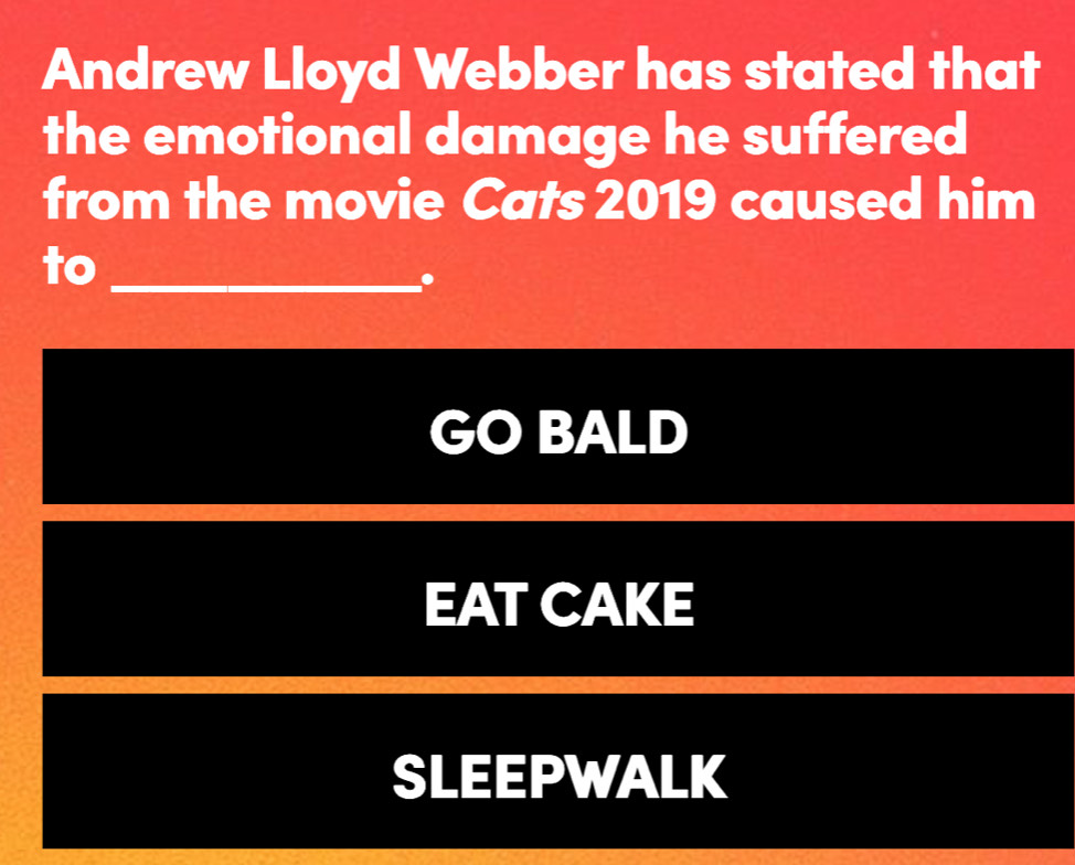 Solved: Andrew Lloyd Webber has stated that the emotional damage he ...