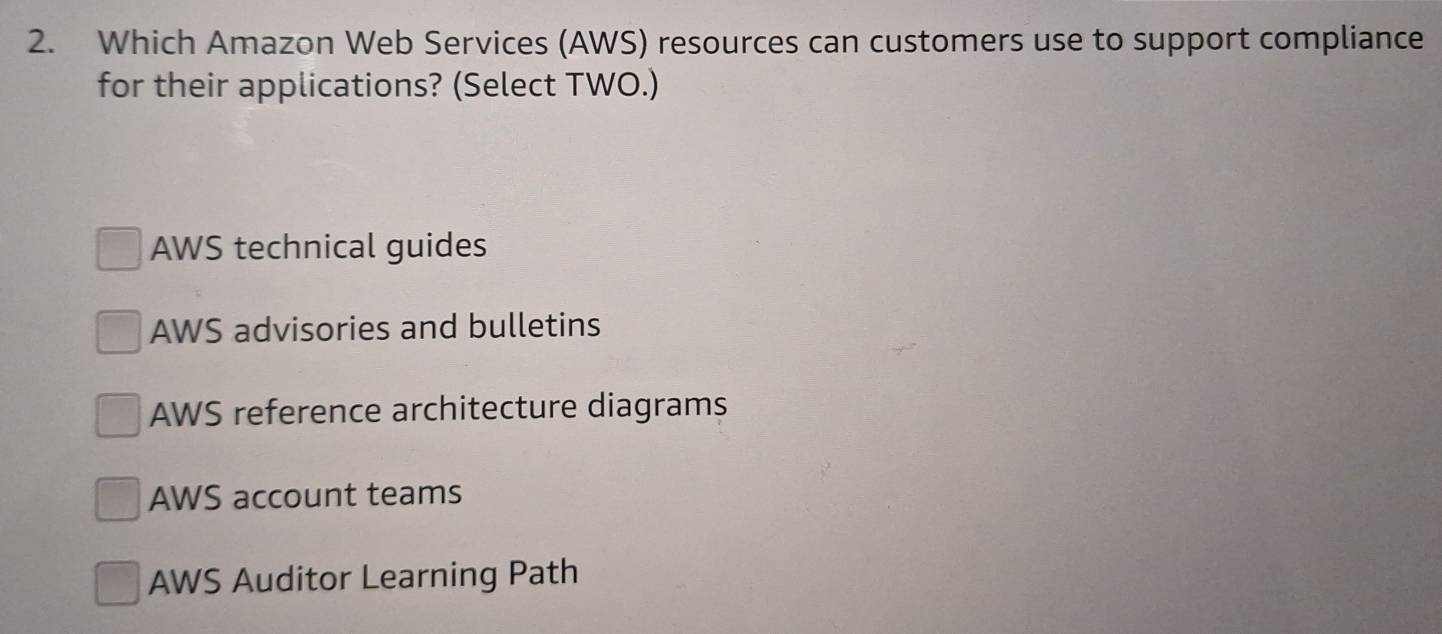 Solved: Which Amazon Web Services (AWS) resources can customers use to ...