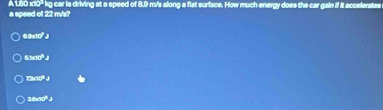 Solved: a b) BO * 10^3 kg car is driving at a speed of 8.9 m/s along a ...