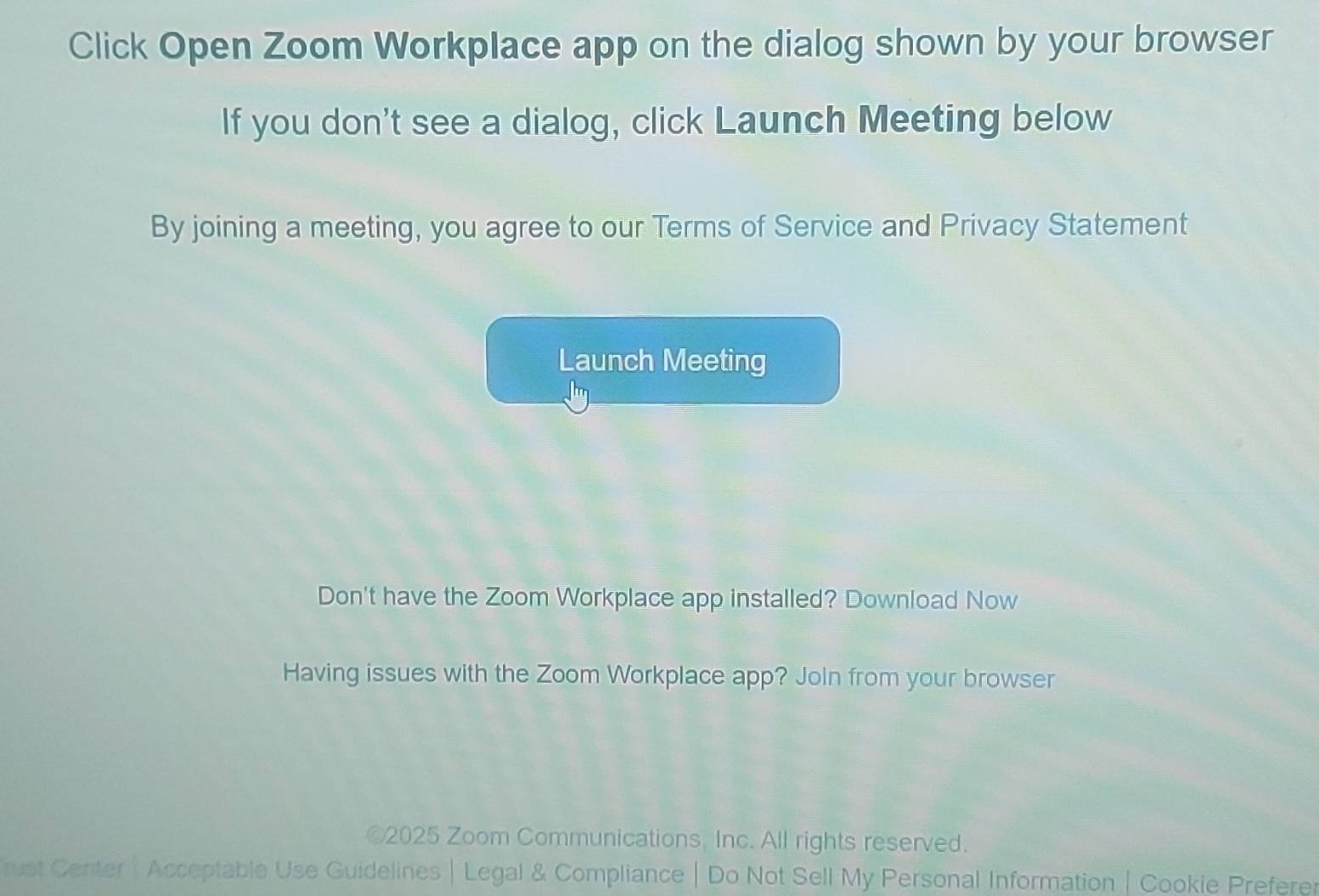 Resuelto:Click Open Zoom Workplace app on the dialog shown by your ...