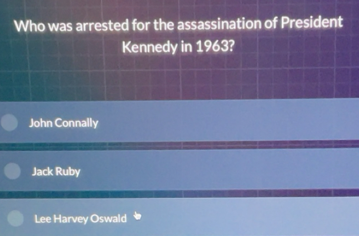 Gelöst:Who was arrested for the assassination of President Kennedy in ...