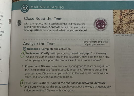 Solved: MAKING MEANING ace Close Read the Text on B With your group ...