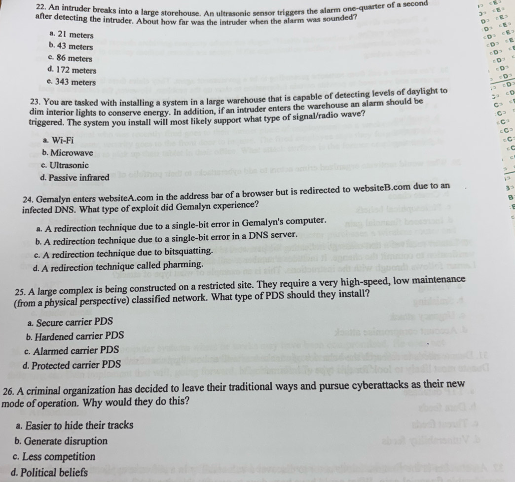 Solved: An intruder breaks into a large storehouse. An ultrasonic ...