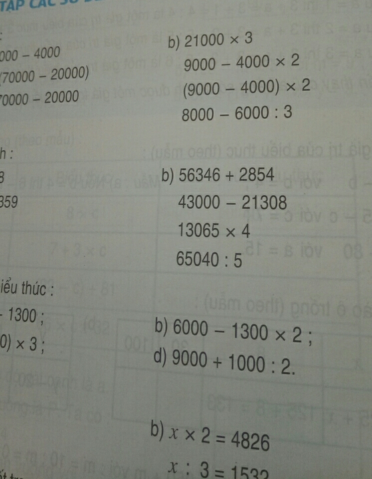 Solved: b00-4000 b) 21000* 3 9000-4000* 2 (70000-20000) 0000-20000 (9000-4000)* 2 8000-6000:3 h ...