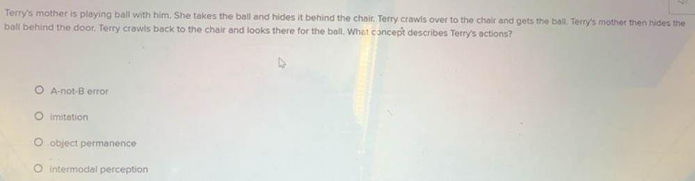 Solved: Terry's mother is playing ball with him. She takes the ball and ...