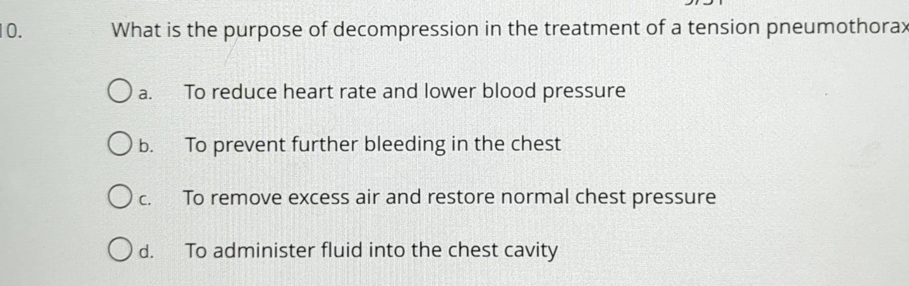Solved: What is the purpose of decompression in the treatment of a ...