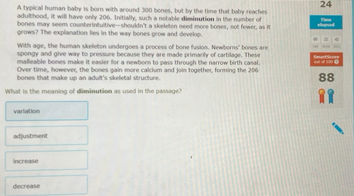 Solved: A typical human baby is born with around 300 bones, but by the ...