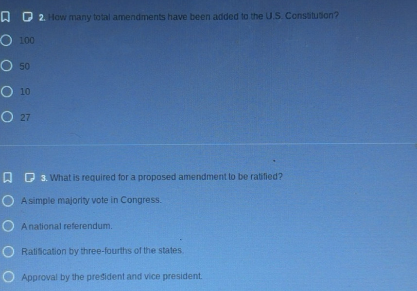 Solved: How many total amendments have been added to the U.S ...