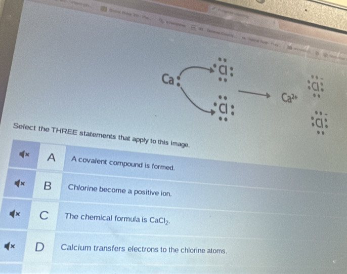 Solved: Mones Moe 1 . Cemerne Counté e Select the THREE statements that ...
