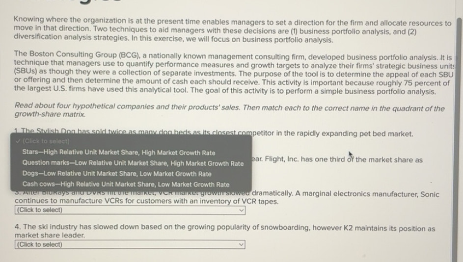 Solved: Knowing where the organization is at the present time enables ...