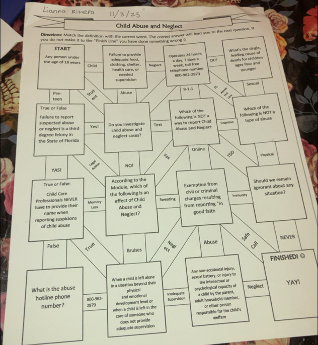 Solved: Child Abuse and Neglect stion. If adeq [Others]
