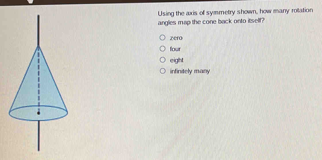 Solved: Using the axis of symmetry shown, how many rotation angles map ...