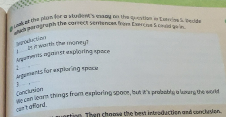 Risolto:Look at the plan for a student's essay on the question in ...