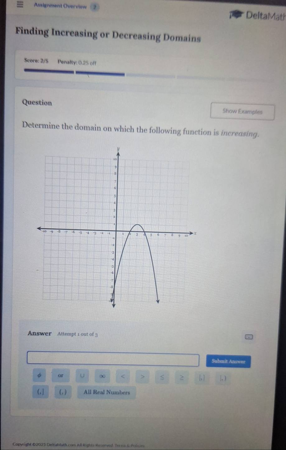 Solved: Assignment Overview Delta Math Finding Increasing or Decreasing ...