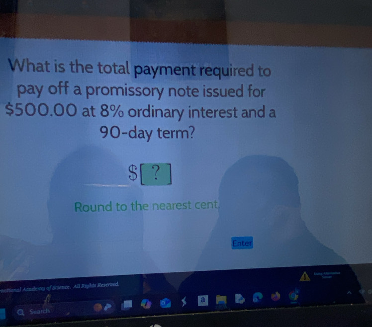 Solved: What is the total payment required to pay off a promissory note ...