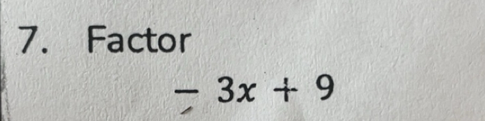 Solved: Factor 3x+9 [Math]